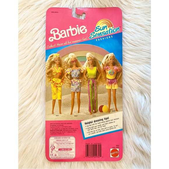 Mattel | Toys | Vtg 991 Barbie Sun Sensation Fashion Hot Summer Outfit ...